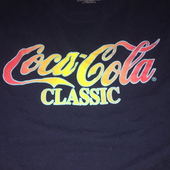 Coca Cola | Tops | Cocacola Crop Top Xl Navy Blue | Poshmark